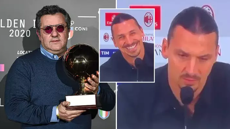 Ibrahimović se našalio na račun Mina Raiole: Da je Raiola živ, morao ...