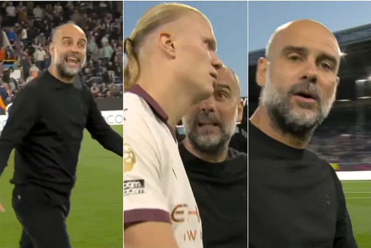 Evo što je Guardiola govorio Haalandu na kraju prvog poluvremena protiv ...